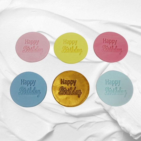 Happy Birthday Disc | Cake Topper | Little Cupcakes Melbourne